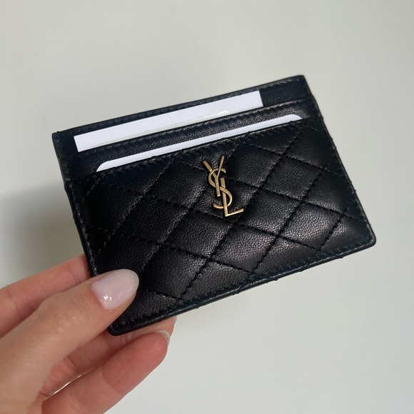 Yves Saint Laurent | Bags | Ysl Saint Laurent Gaby Card Case In Black ...